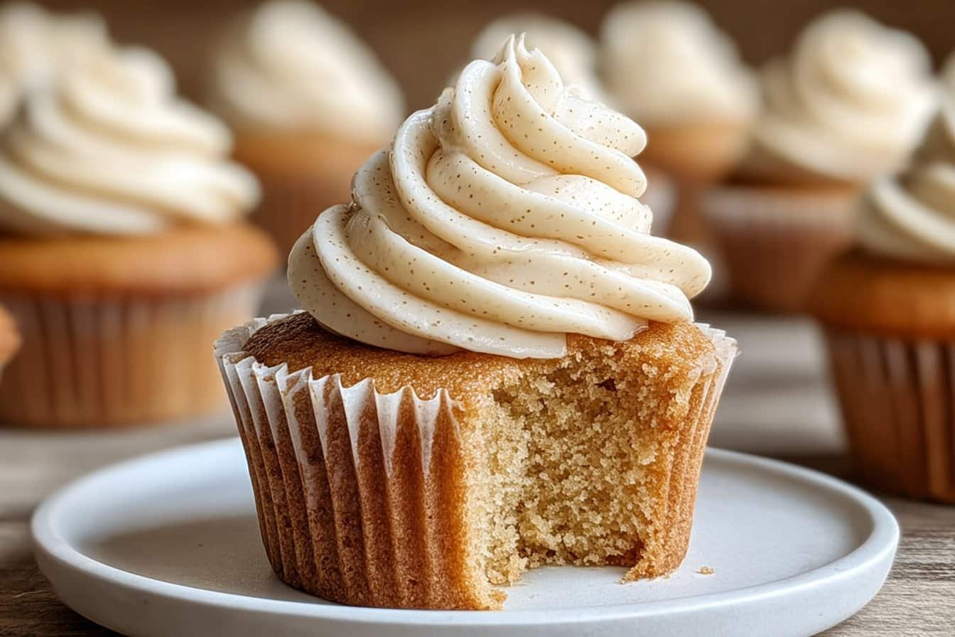 Bakery Style Vanilla Brown Butter Cupcakes Recipe